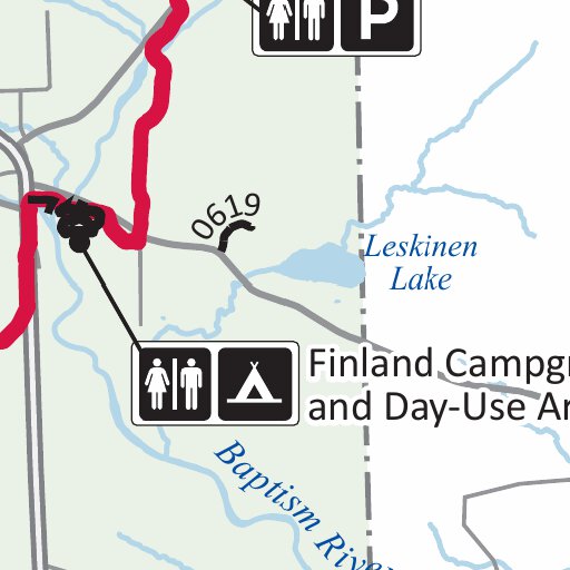 Moose Walk, Moose Run and Red Dot OHM Trails Map by Minnesota ...