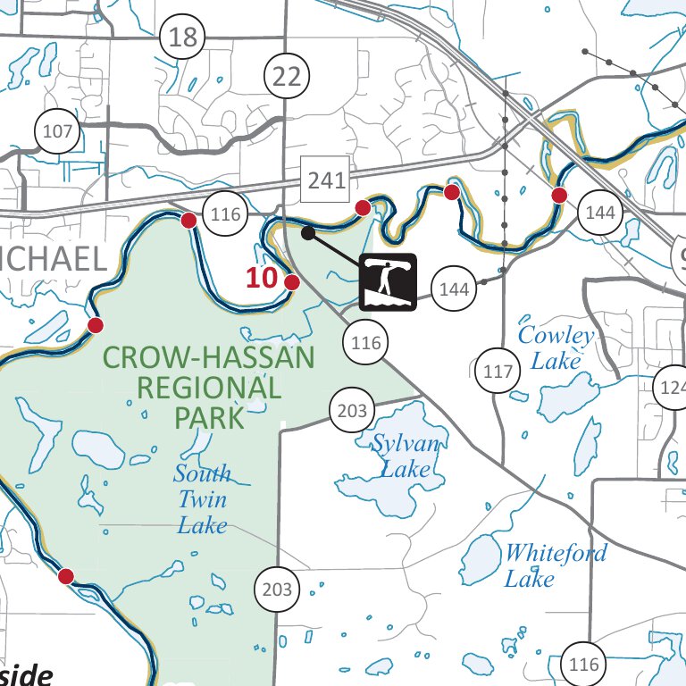 North Fork Crow River State Water Trail Map 2 from Howard Lake to ...