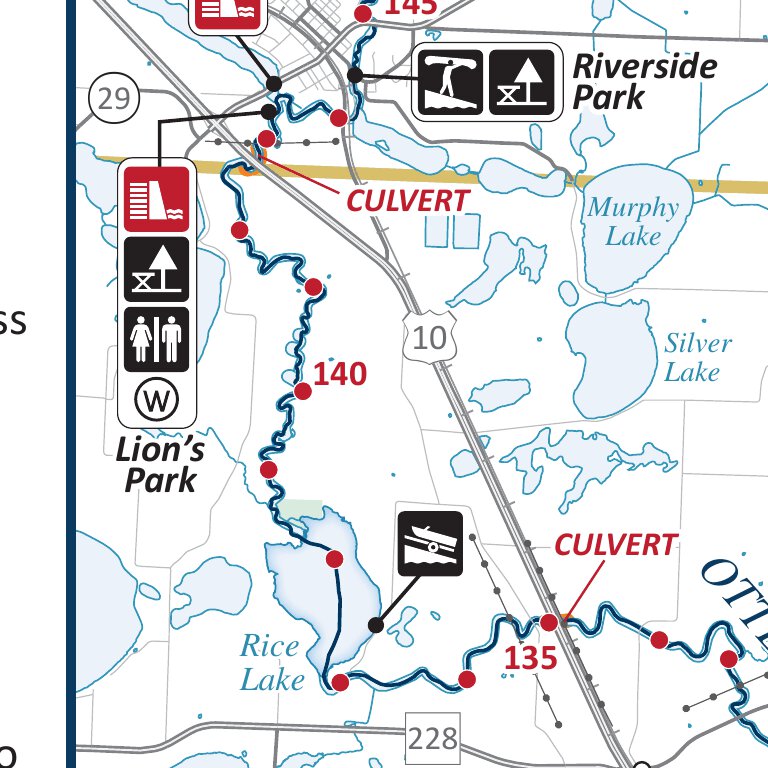 Otter Tail River State Water Trail - Map 1 Rochert to Phelps Mill ...