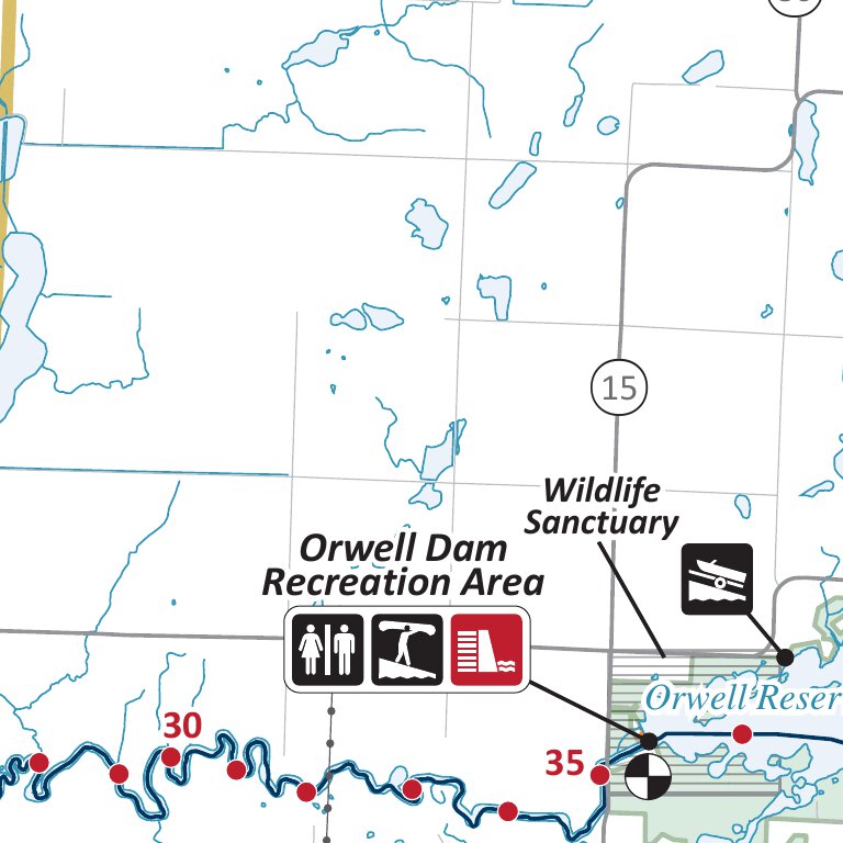 Otter Tail River State Water Trail - Map 2 Phelps Mill to Breckenridge ...