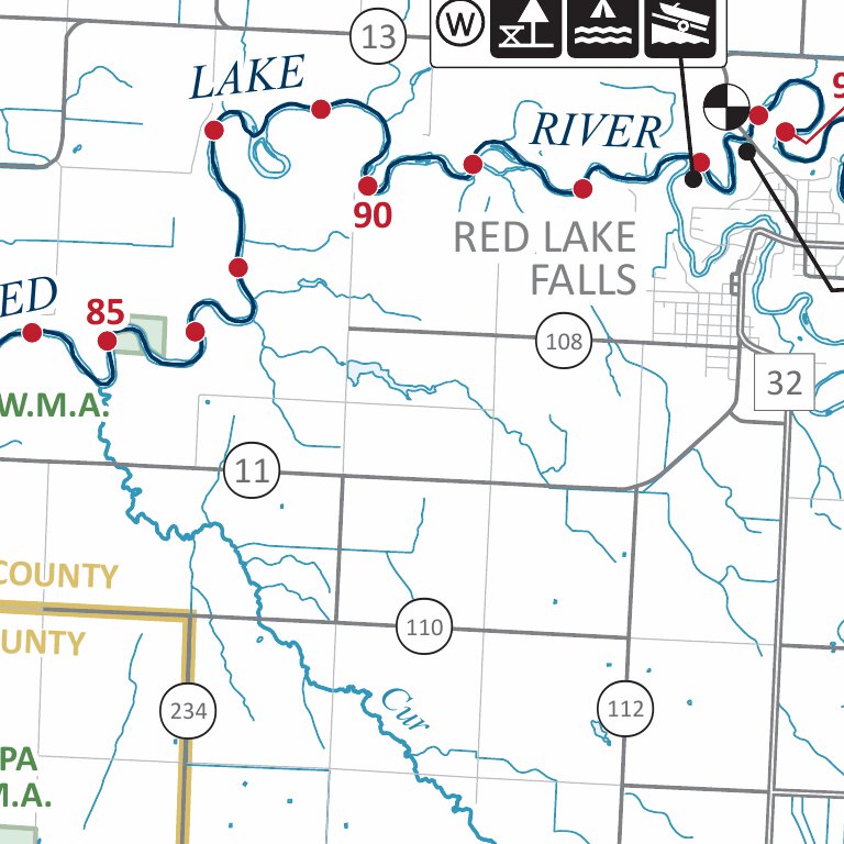 Red Lake River State Water Trail-Map 2 Thief River Falls to East Grand ...