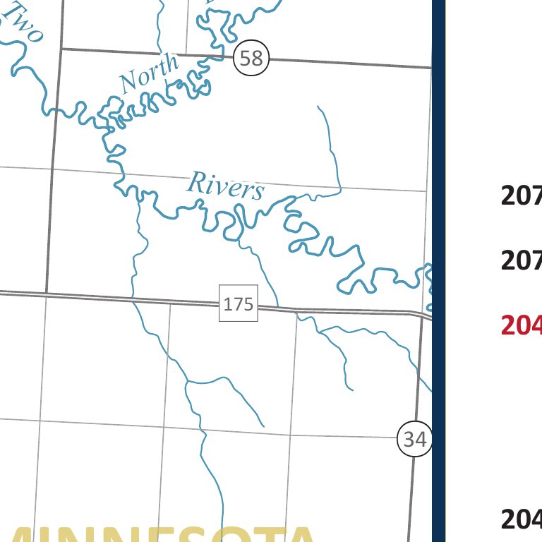 Red River State Water Trail - Map 6 Drayton to Canadian Border, MNDNR ...