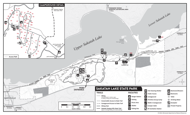 Sakatah Lake State Park Map by Minnesota Department of Natural ...