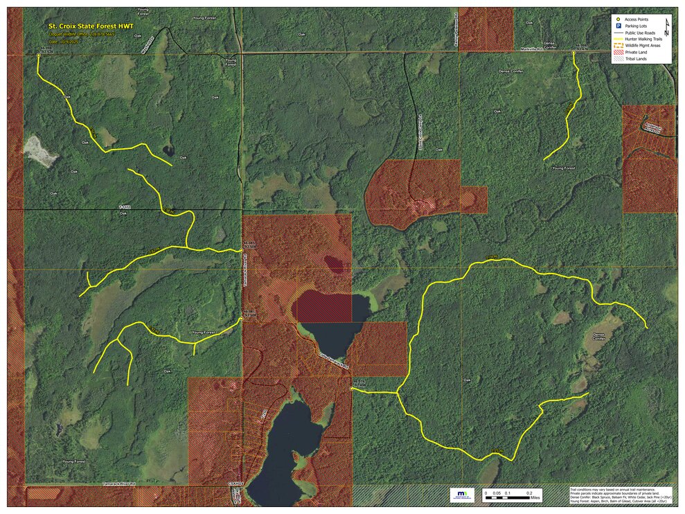 St Croix State Forest HWT 2025 Map by Minnesota Department of Natural ...