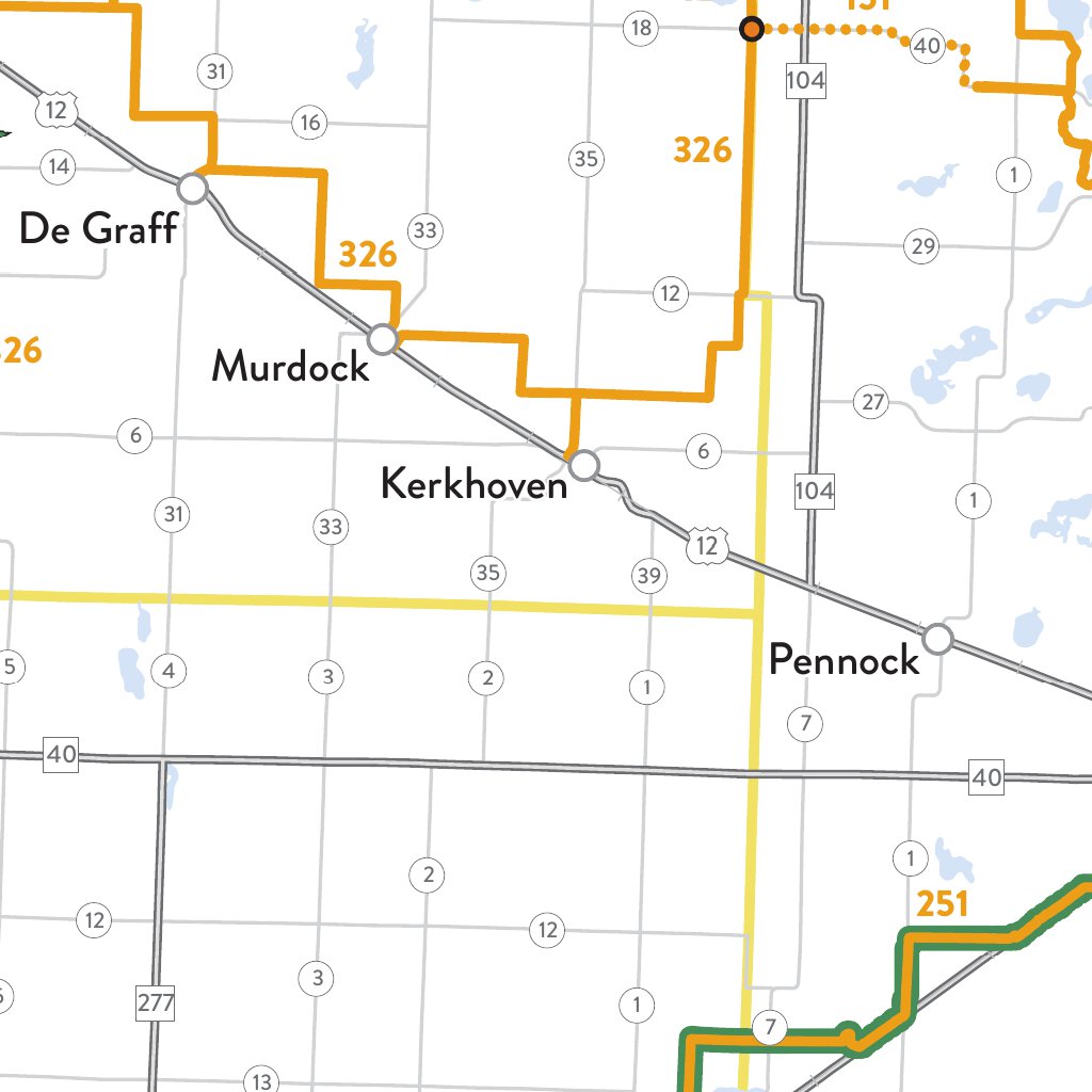 SW Minnesota Snowmobile Trail Quadrant Map by Minnesota Department of ...