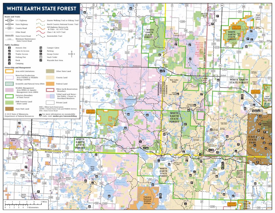 White Earth State Forest Map by Minnesota Department of Natural ...