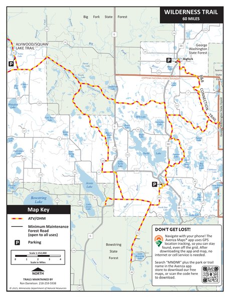 Wilderness Trail ATV/OHM Map by Minnesota Department of Natural ...