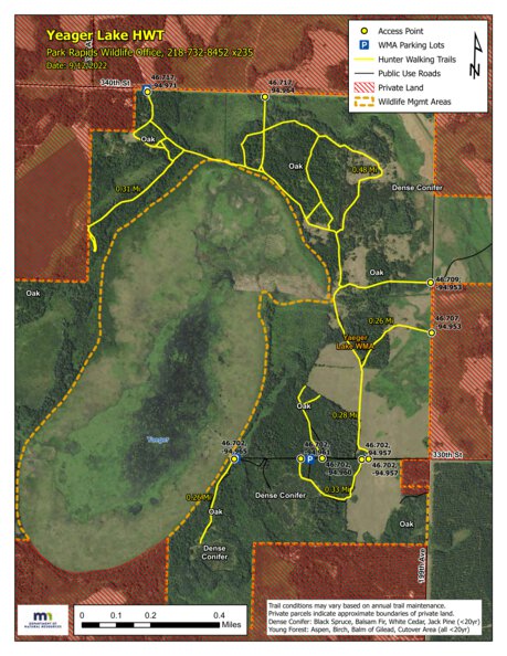 Yeager Lake HWT 2022 Map by Minnesota Department of Natural Resources ...