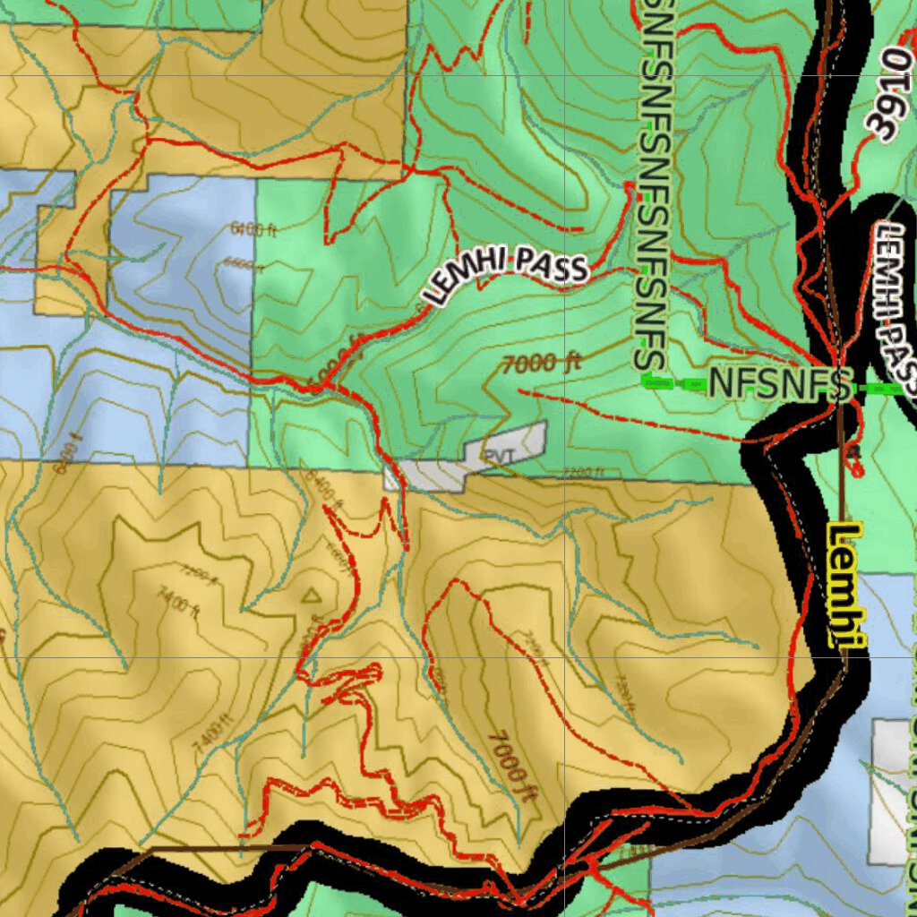 Montana Antelope Hunting District 329 Land Ownerhip Map by Montana ...