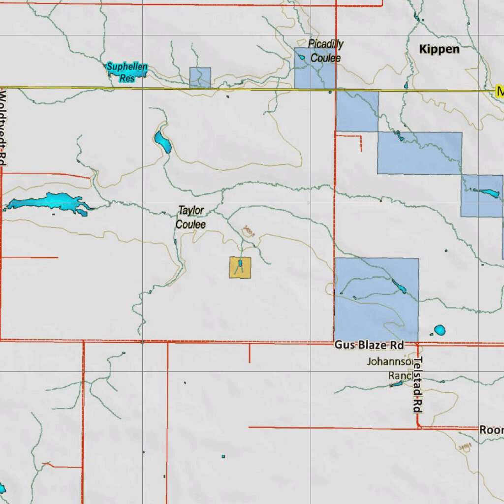 Montana Antelope Hunting District 401 Land Ownerhip Map by Montana ...
