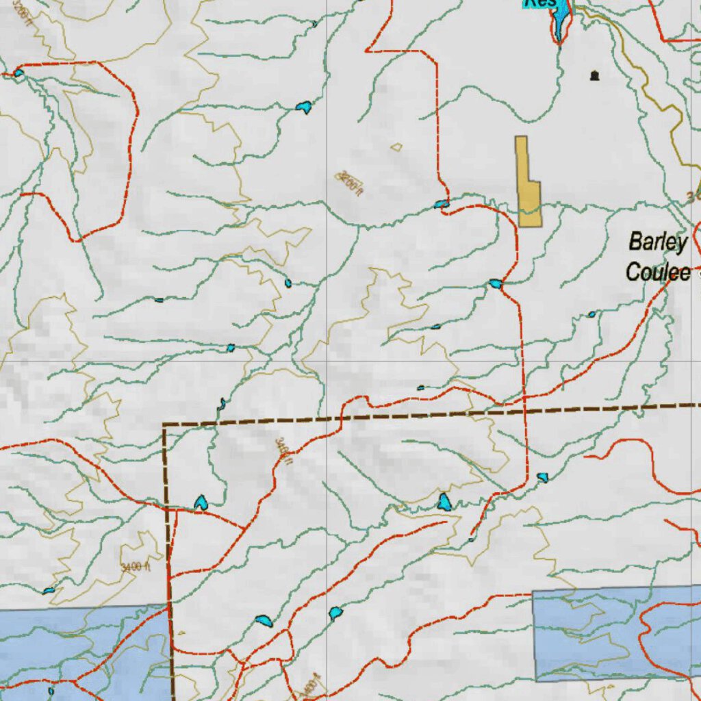 Montana Antelope Hunting District 511 Land Ownerhip Map by Montana ...