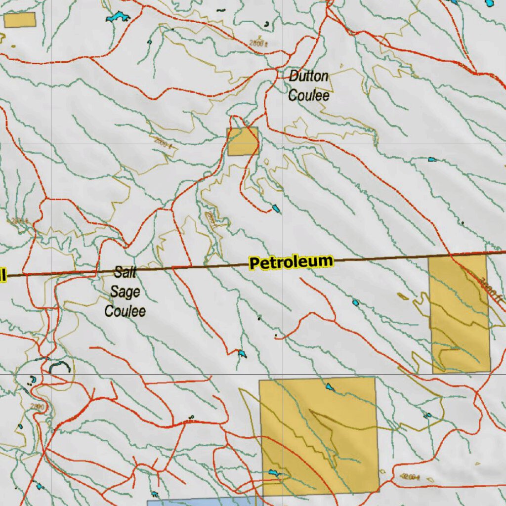 Montana Antelope Hunting District 530 Land Ownerhip Map by Montana ...