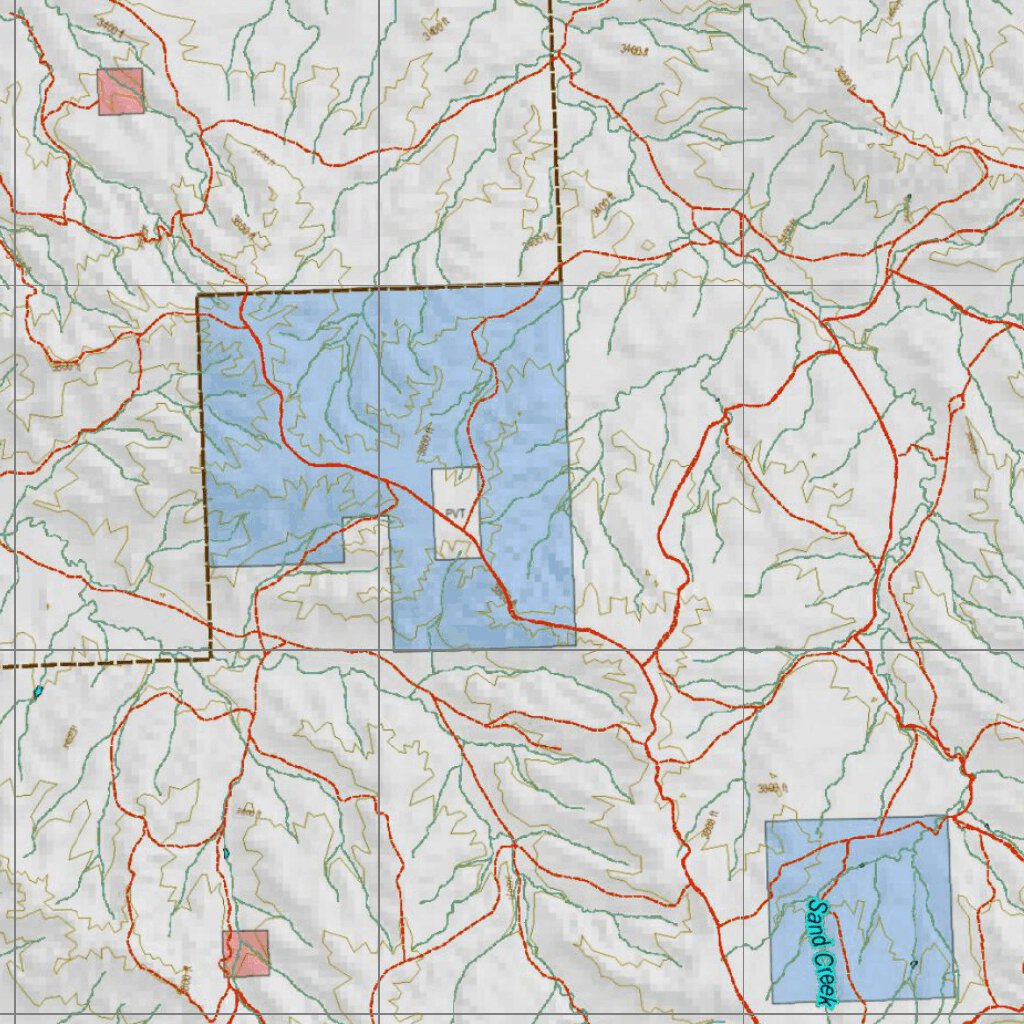 Montana Antelope Hunting District 540 Land Ownerhip Map by Montana ...