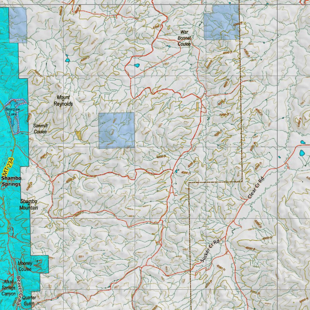 Montana Antelope Hunting District 600 Land Ownerhip Map by Montana ...
