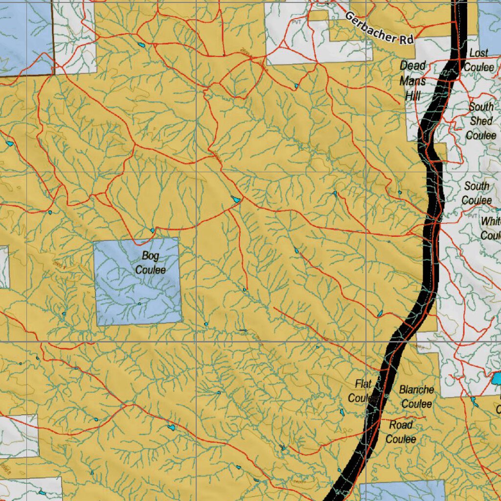 Montana Antelope Hunting District 630 Land Ownerhip Map by Montana ...