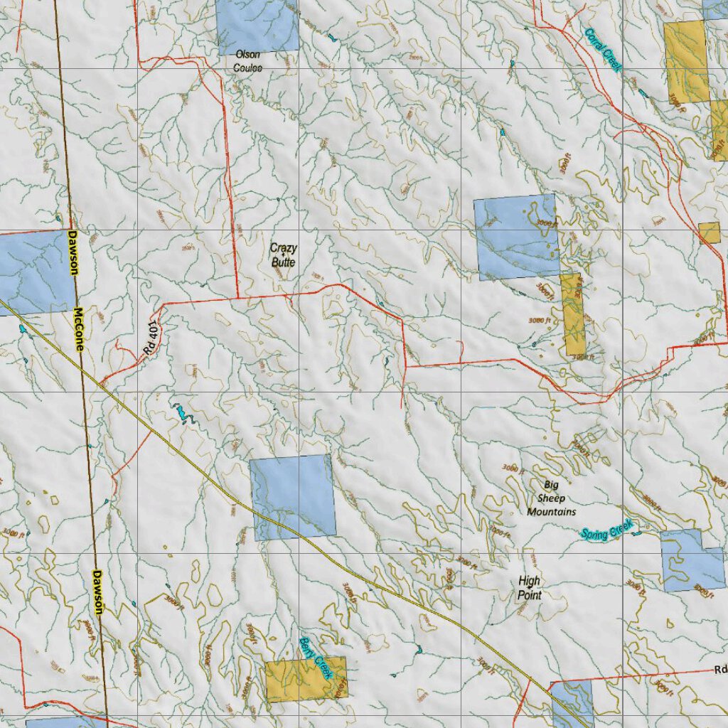 Montana Antelope Hunting District 650 Land Ownerhip Map by Montana ...