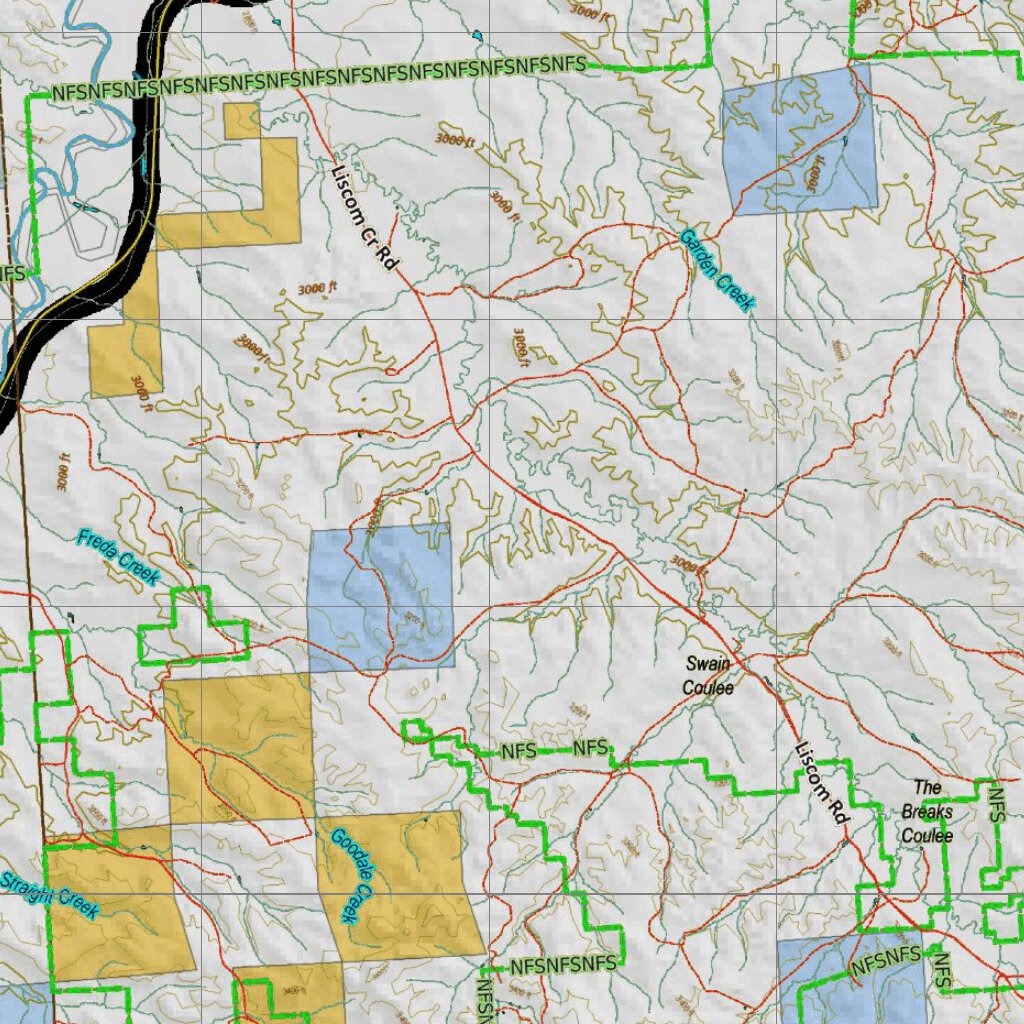 Montana Antelope Hunting District 702 Land Ownerhip Map by Montana ...