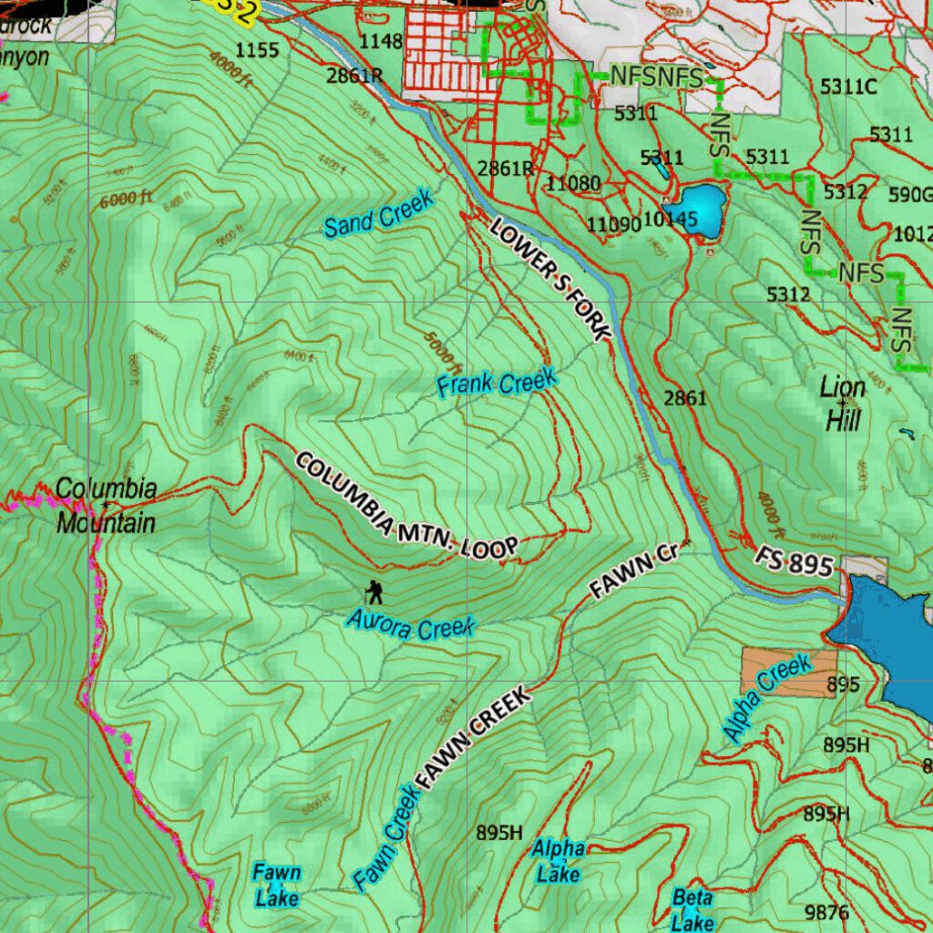 Montana Elk Hunting District 140 Land Ownerhip Map by Montana HuntData ...