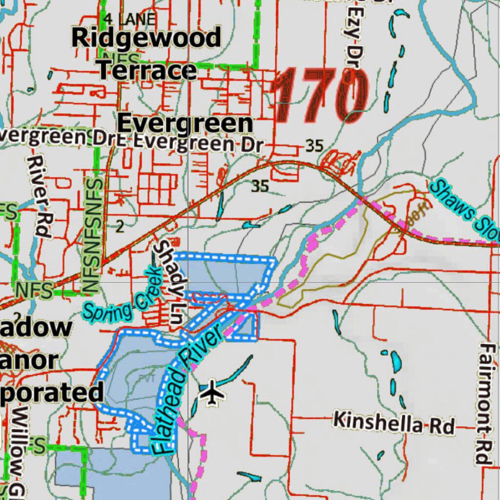 Montana Elk Hunting District 170 Land Ownerhip Map by Montana HuntData ...