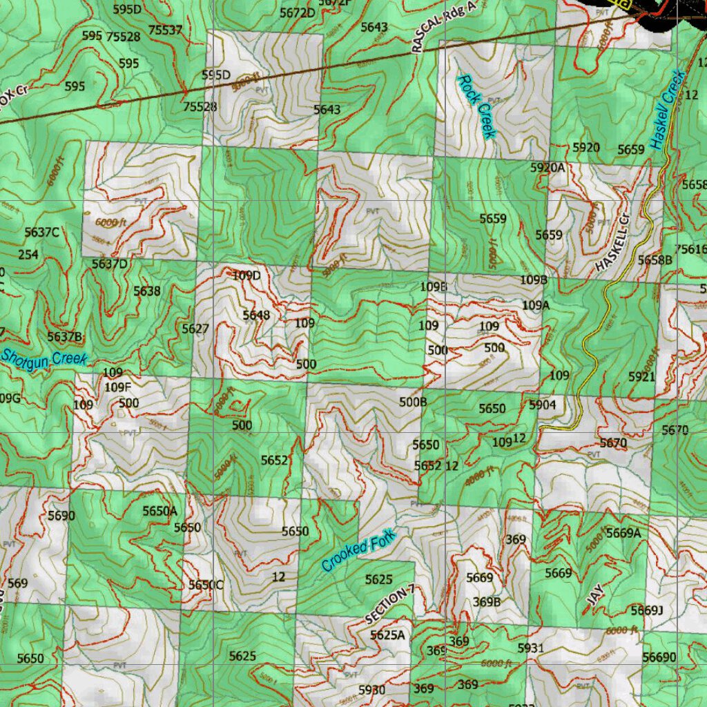 Montana Elk Hunting District 260 Land Ownerhip Map by Montana HuntData ...