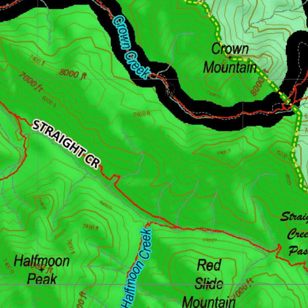 Montana Elk Hunting District 422 Land Ownerhip Map by Montana HuntData ...