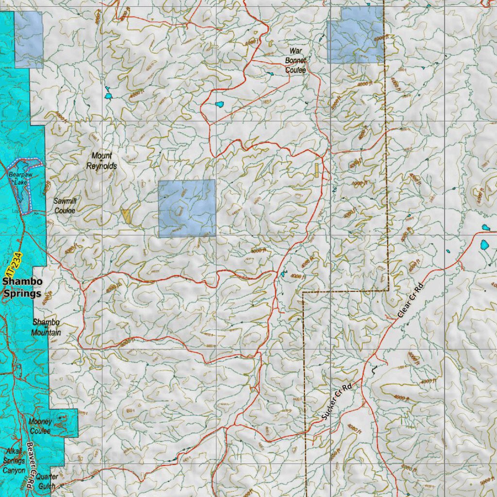 Montana Elk Hunting District 600 Land Ownerhip Map by Montana HuntData ...