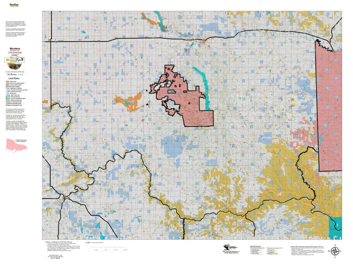 Montana Elk Hunting Maps Pelly Lake Outfitters And DL ELK Outfitters