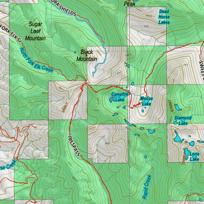 Montana Moose Hunting District 303 Land Ownerhip Map by Montana ...