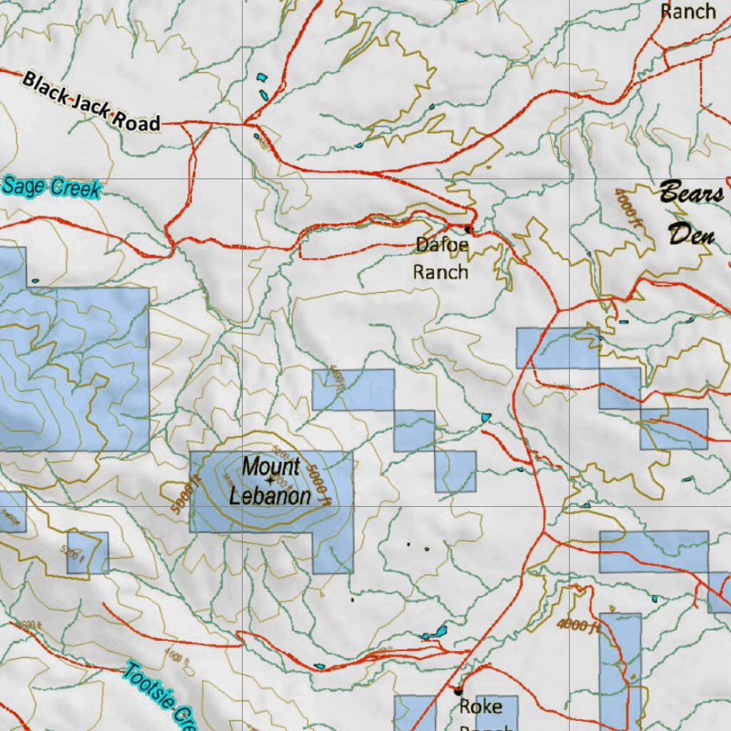 Montana Moose Hunting District 401 Land Ownerhip Map by Montana ...