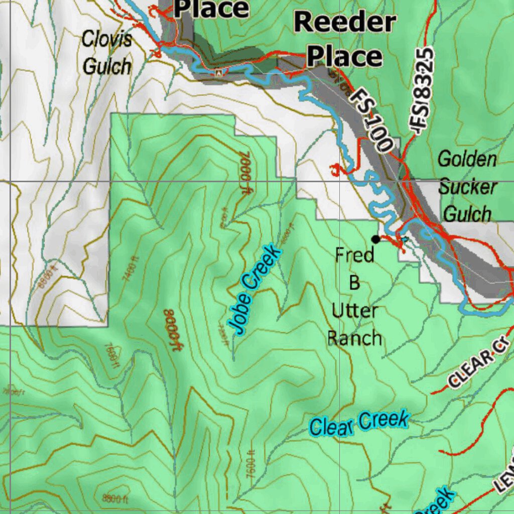 Montana Mule Deer Hunting District 324 Land Ownerhip Map by Montana ...