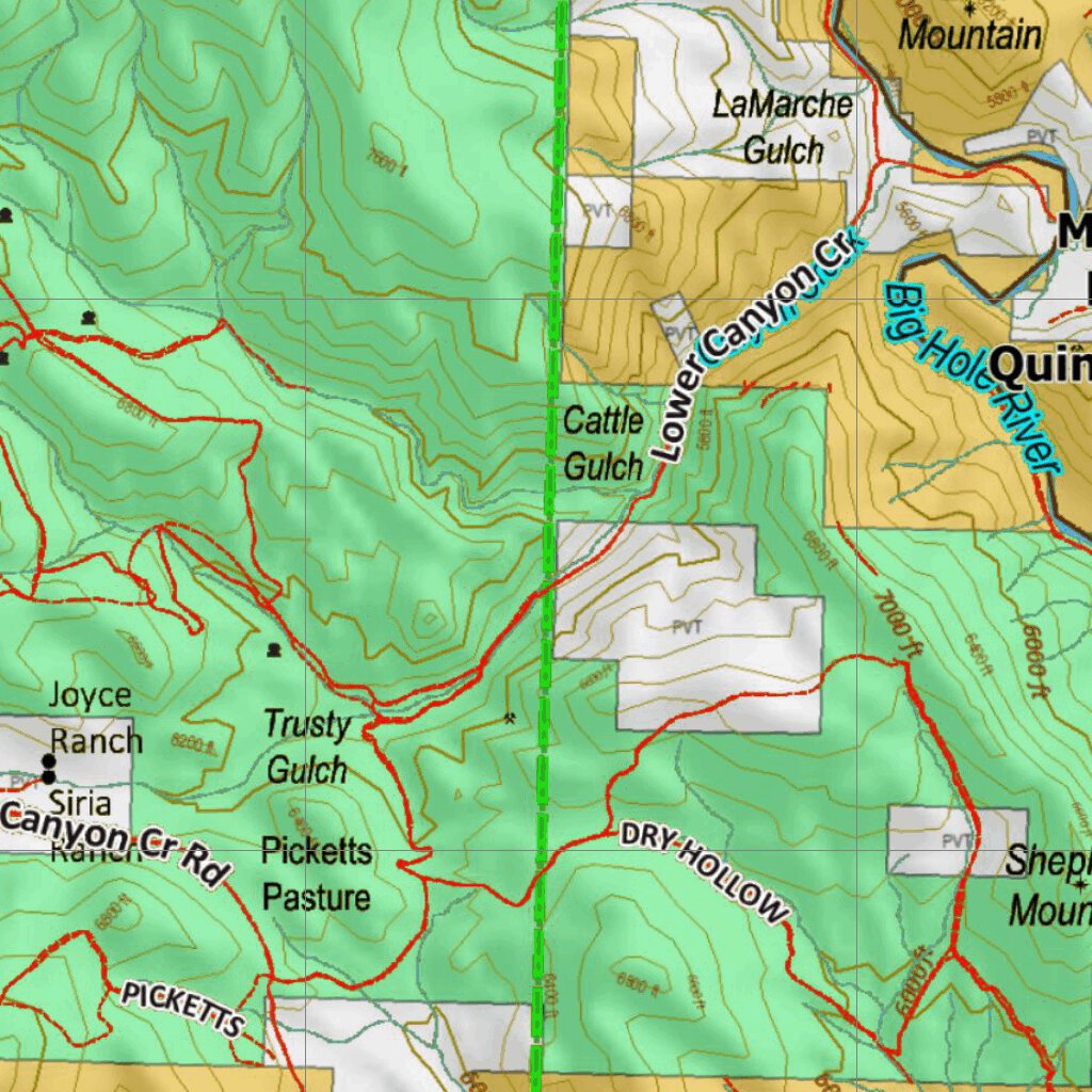 Montana Mule Deer Hunting District 331 Land Ownerhip Map by Montana ...