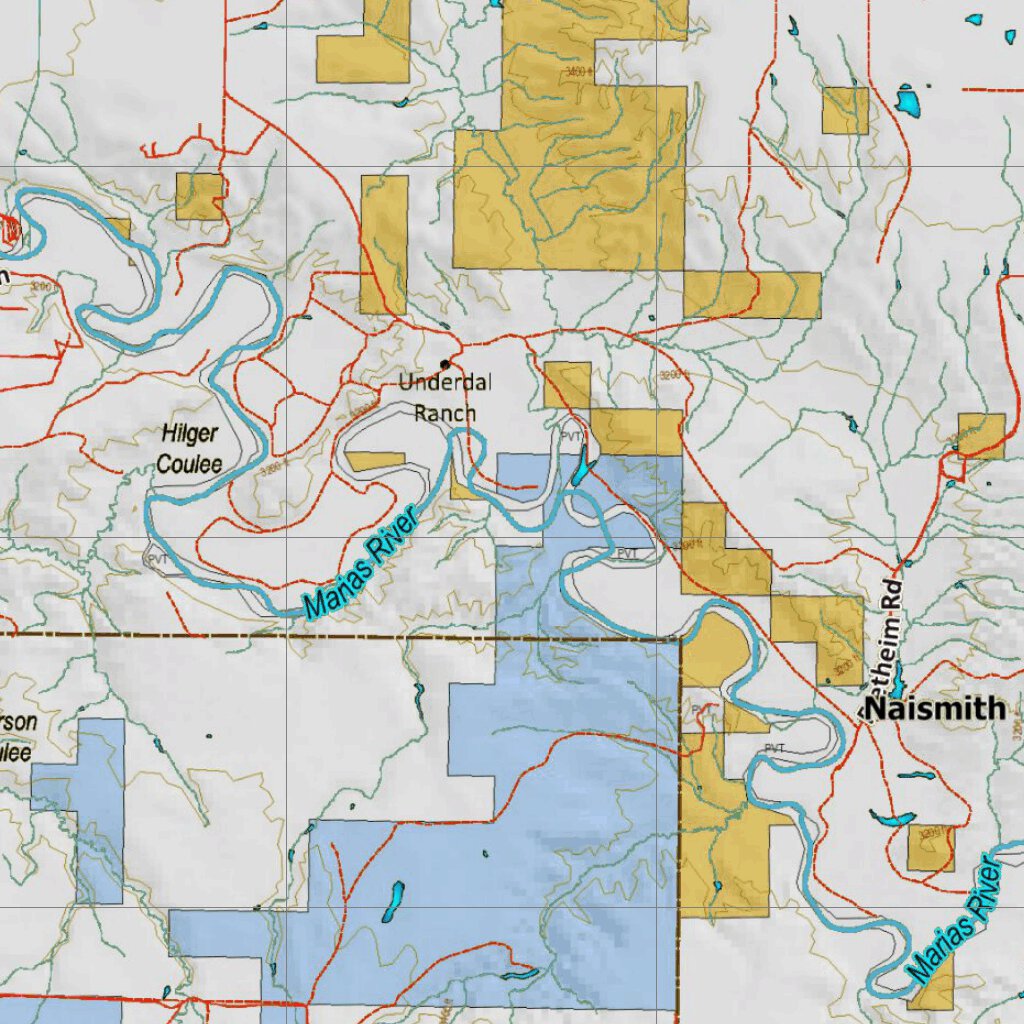Montana Mule Deer Hunting District 400 Land Ownerhip Map by Montana ...