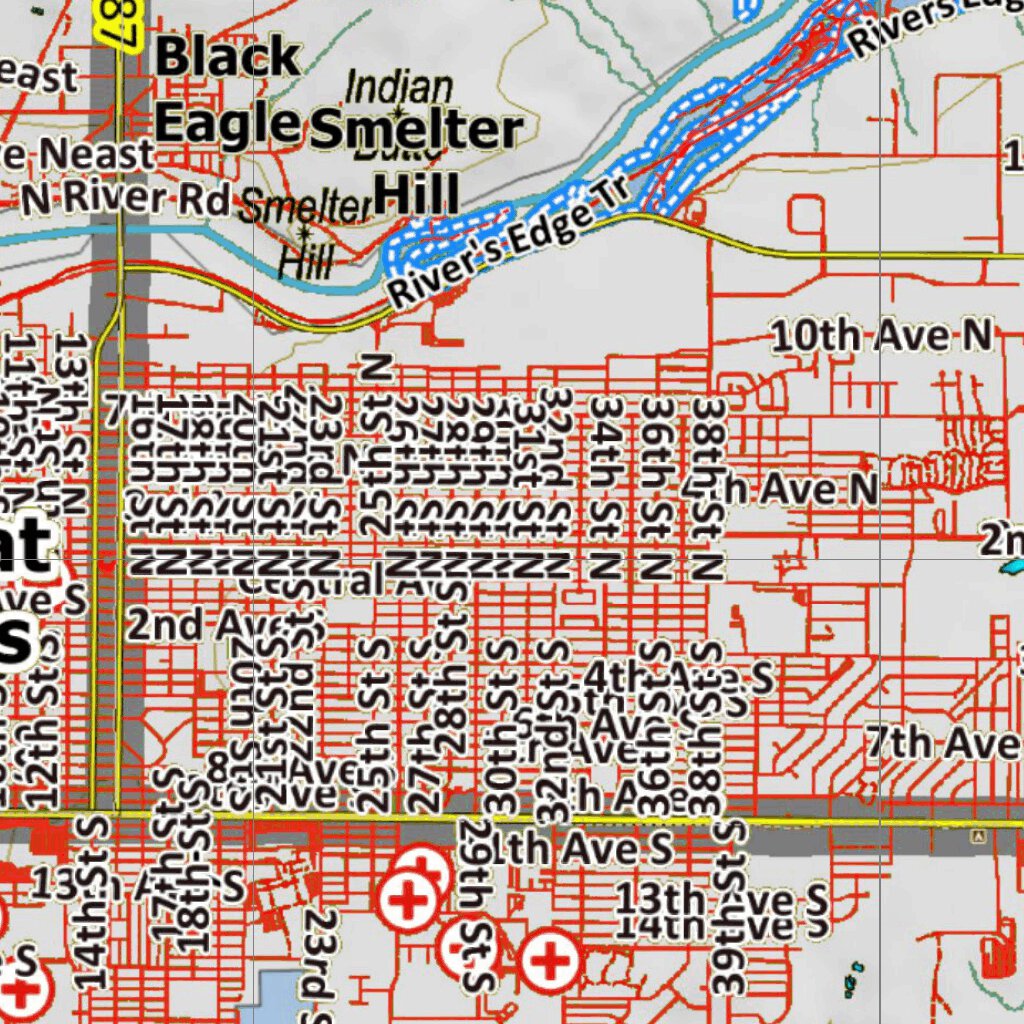 Montana Mule Deer Hunting District 405 Land Ownerhip Map by Montana ...