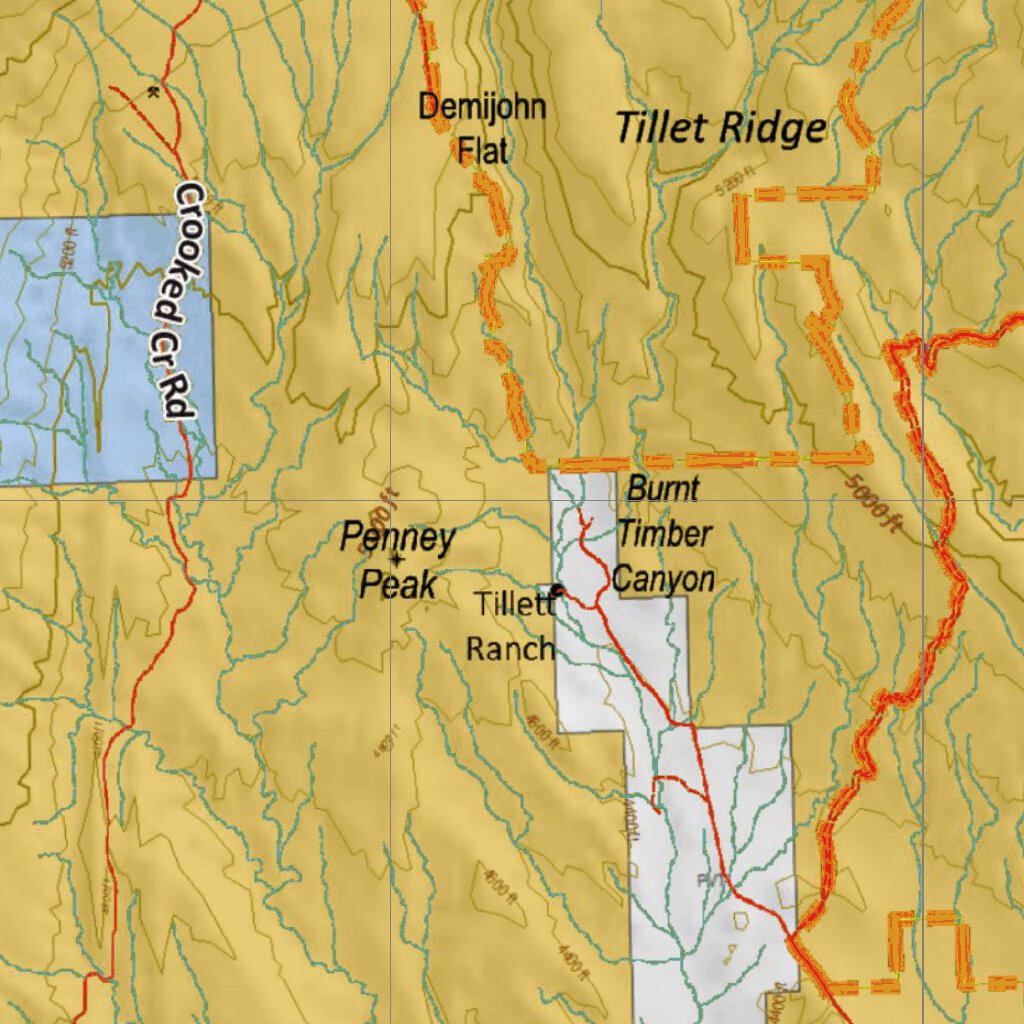Montana Mule Deer Hunting District 510 Land Ownerhip Map by Montana ...