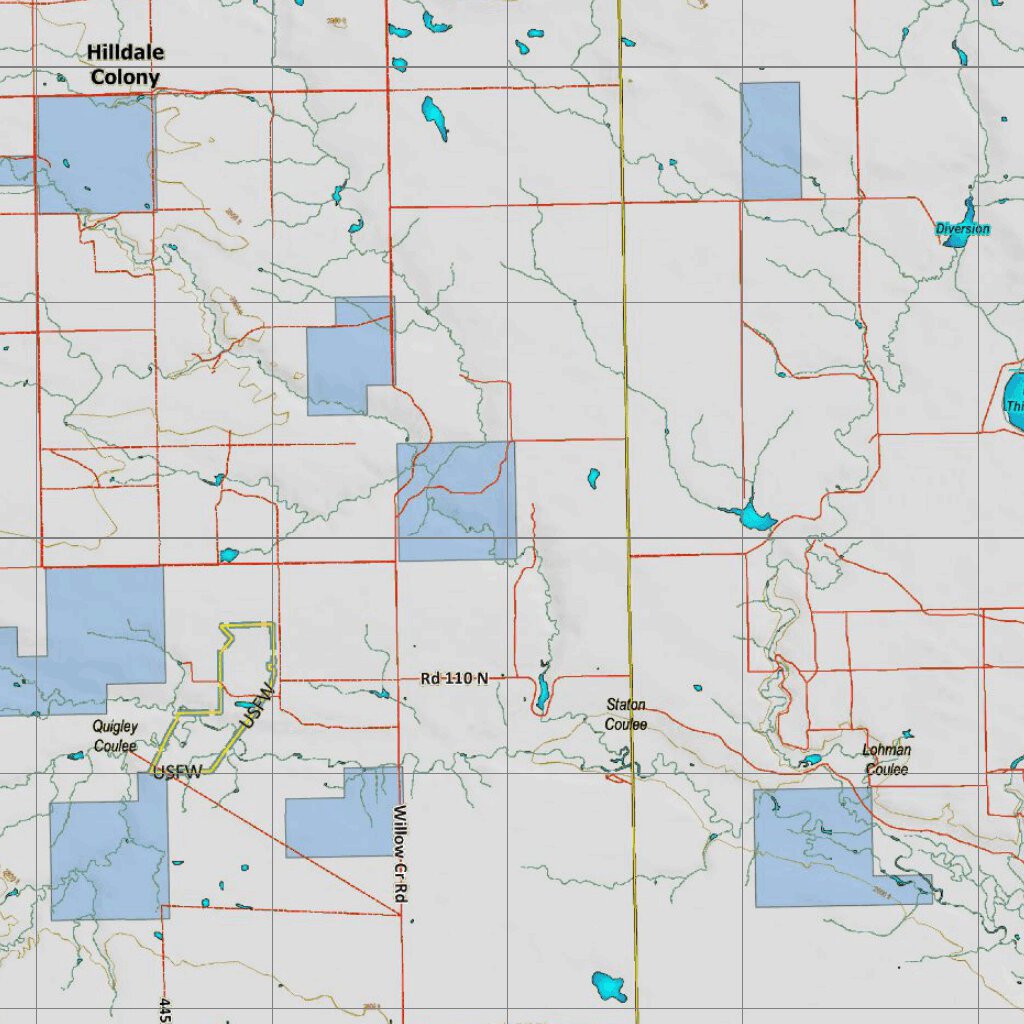 Montana Mule Deer Hunting District 600 Land Ownerhip Map by Montana ...
