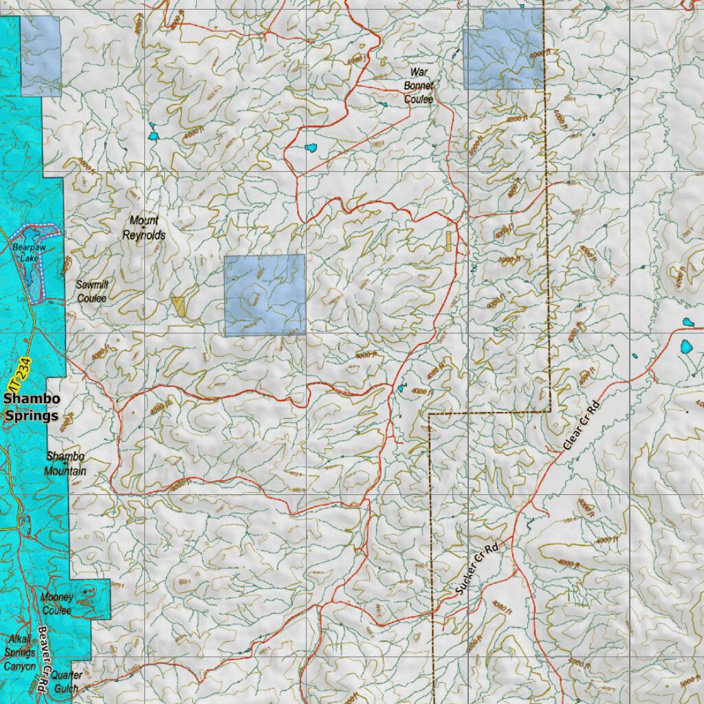 Montana Mule Deer Hunting District 600 Land Ownerhip Map by Montana ...