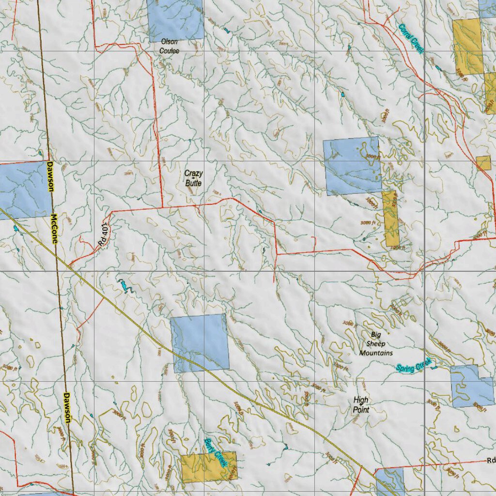Montana Mule Deer Hunting District 650 Land Ownerhip Map by Montana ...