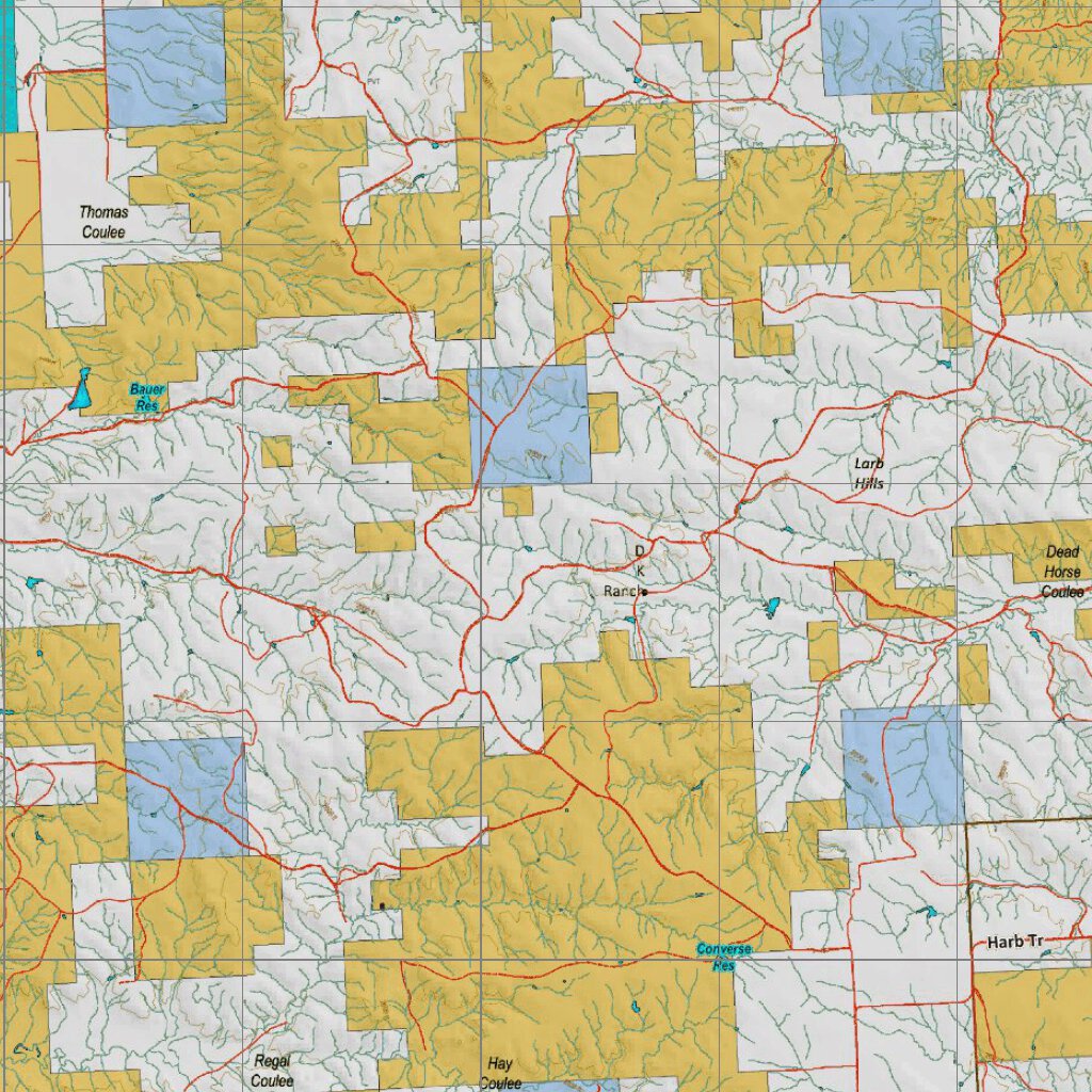 Montana Mule Deer Hunting District 670 Land Ownerhip Map by Montana ...