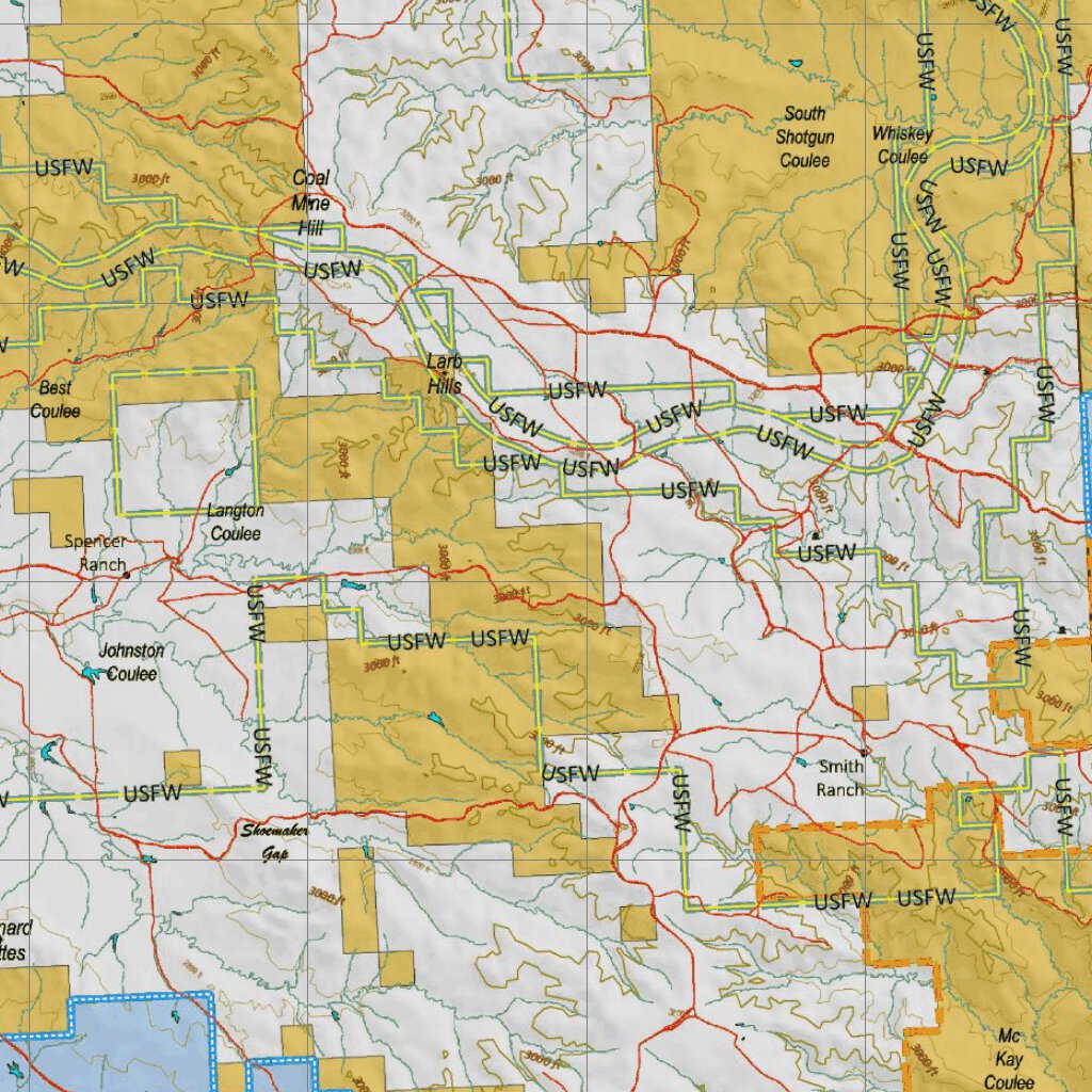 Montana Mule Deer Hunting District 700 Land Ownerhip Map by Montana ...