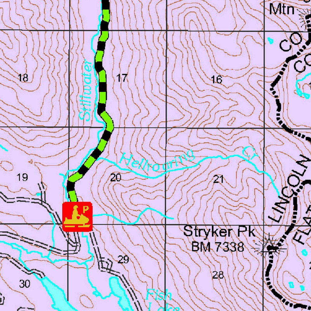 Tally Lake Ranger District Snowmobile Map by MontanaGPS | Avenza Maps