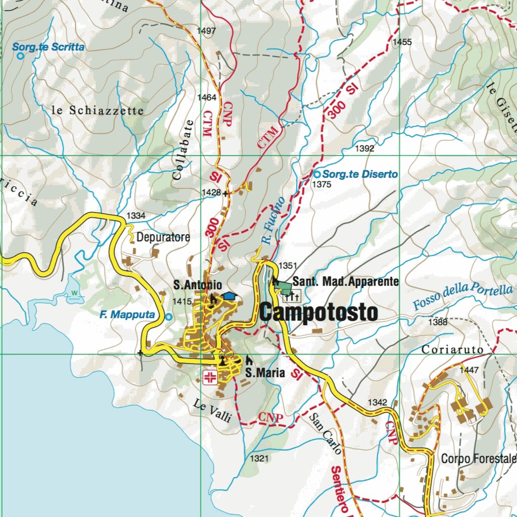 Lago di Campotosto Map by Monti editore | Avenza Maps