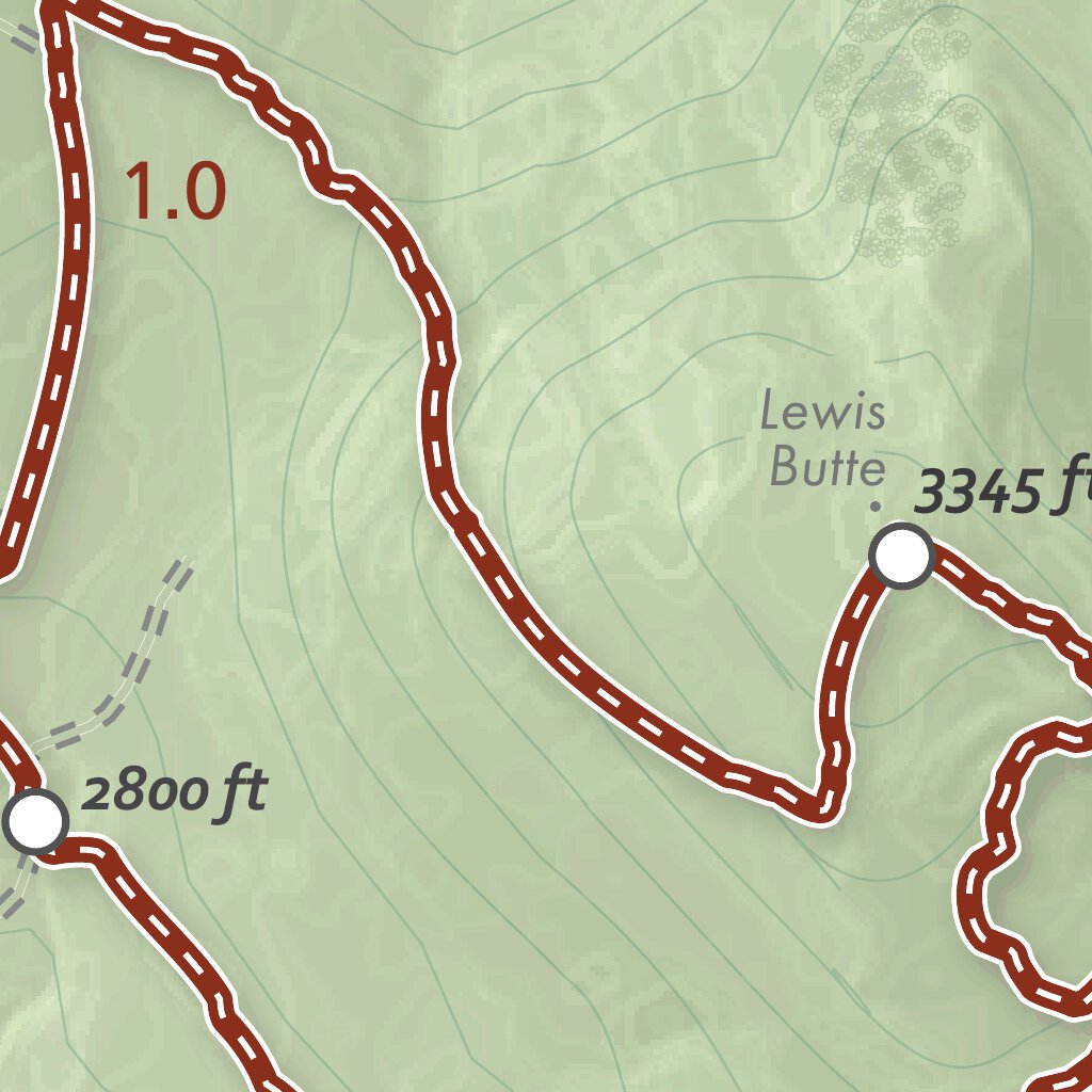 Lewis Butte and Riser Lake Summer Trails Map by Mountains To Sound GIS ...