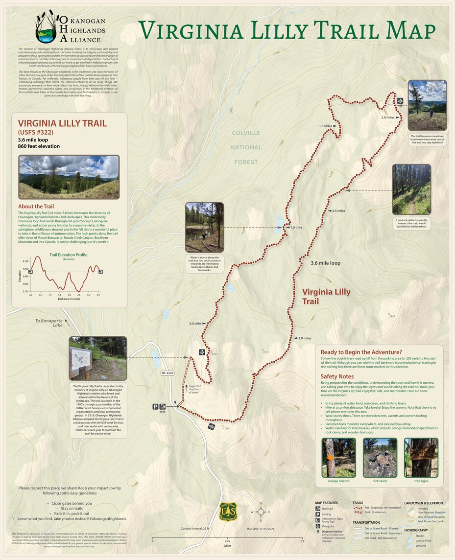 Virginia Lilly Trail Map - Okanogan Highlands Alliance by Mountains To ...