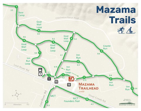 Winter Trails - Mazama Trailhead - Washington Map by Mountains To Sound ...