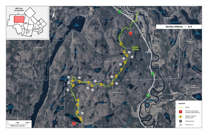 Sentier Alleluia Map by MRC des Laurentides | Avenza Maps