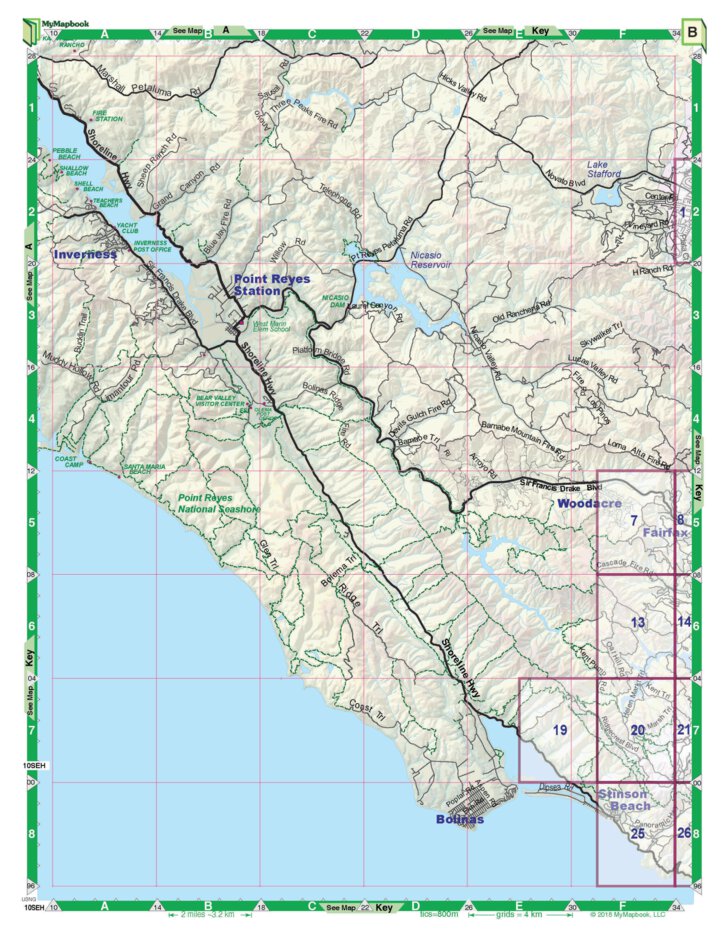 Marin Community Map Book, 376-663. Page B by MyMapbook, LLC | Avenza Maps