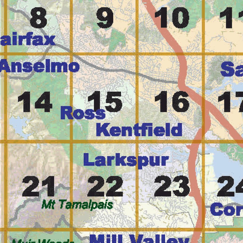 Marin Community Map Book, Key Map by MyMapbook, LLC | Avenza Maps