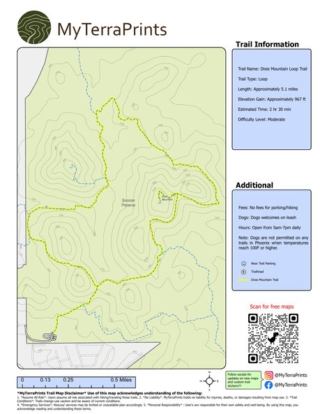 Dixie Mountain Loop Trail-MyTerraPrints Map by MyTerraPrints | Avenza Maps