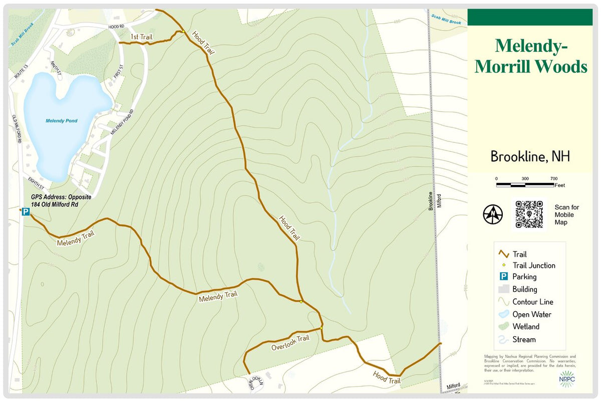 Brookline, NH - Melendy-Morrill Woods Map by Nashua Regional Planning ...