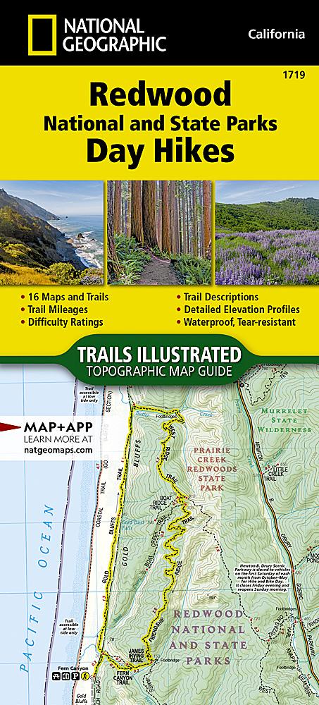 1719 :: Redwood National and State Parks Day Hikes Map by National ...